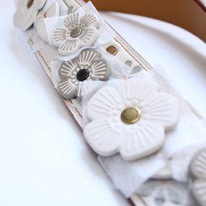 Coach | Bags | Nwt Coach Cream Tea Rose Leather Bagguitar Strap | Poshmark